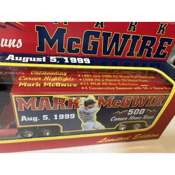 MLB | Toys | Mark Mcgwire Limited Edition Semi Truck Trailer White Rose ...